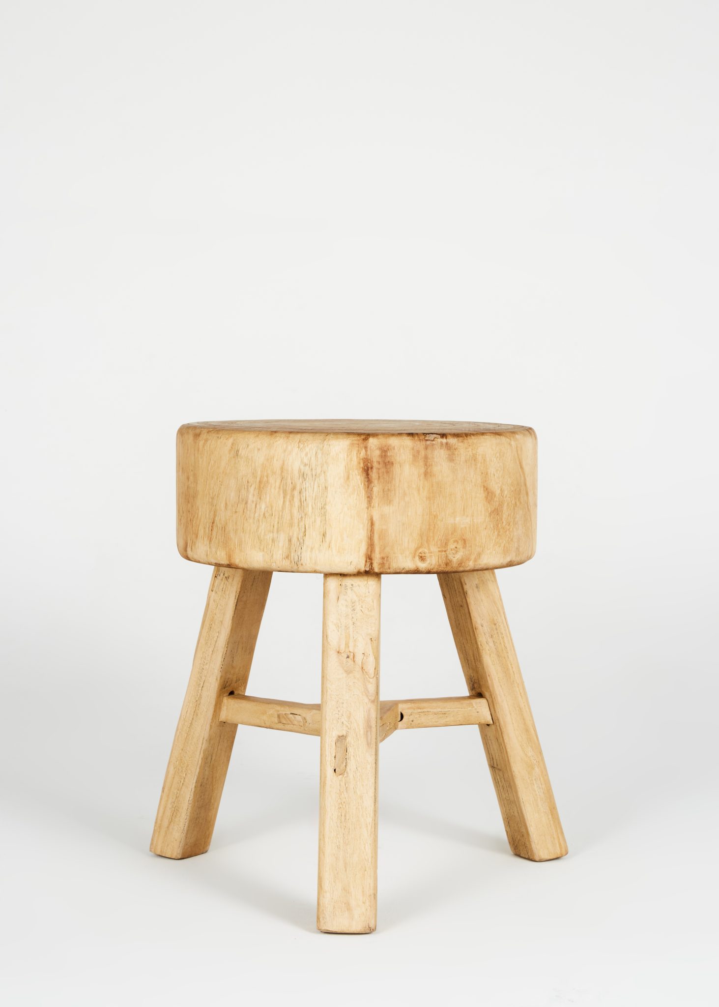 Chunky Wood Stool - Casa Noosa